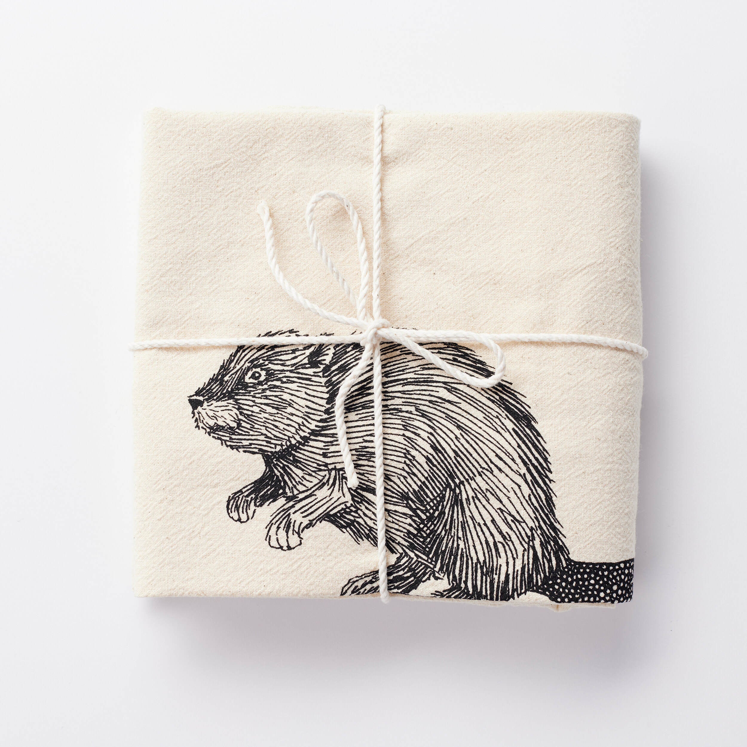 SKT Ceramics 100% Cotton Screen Printed Flour Sack Towel with the original SKT Beaver ...