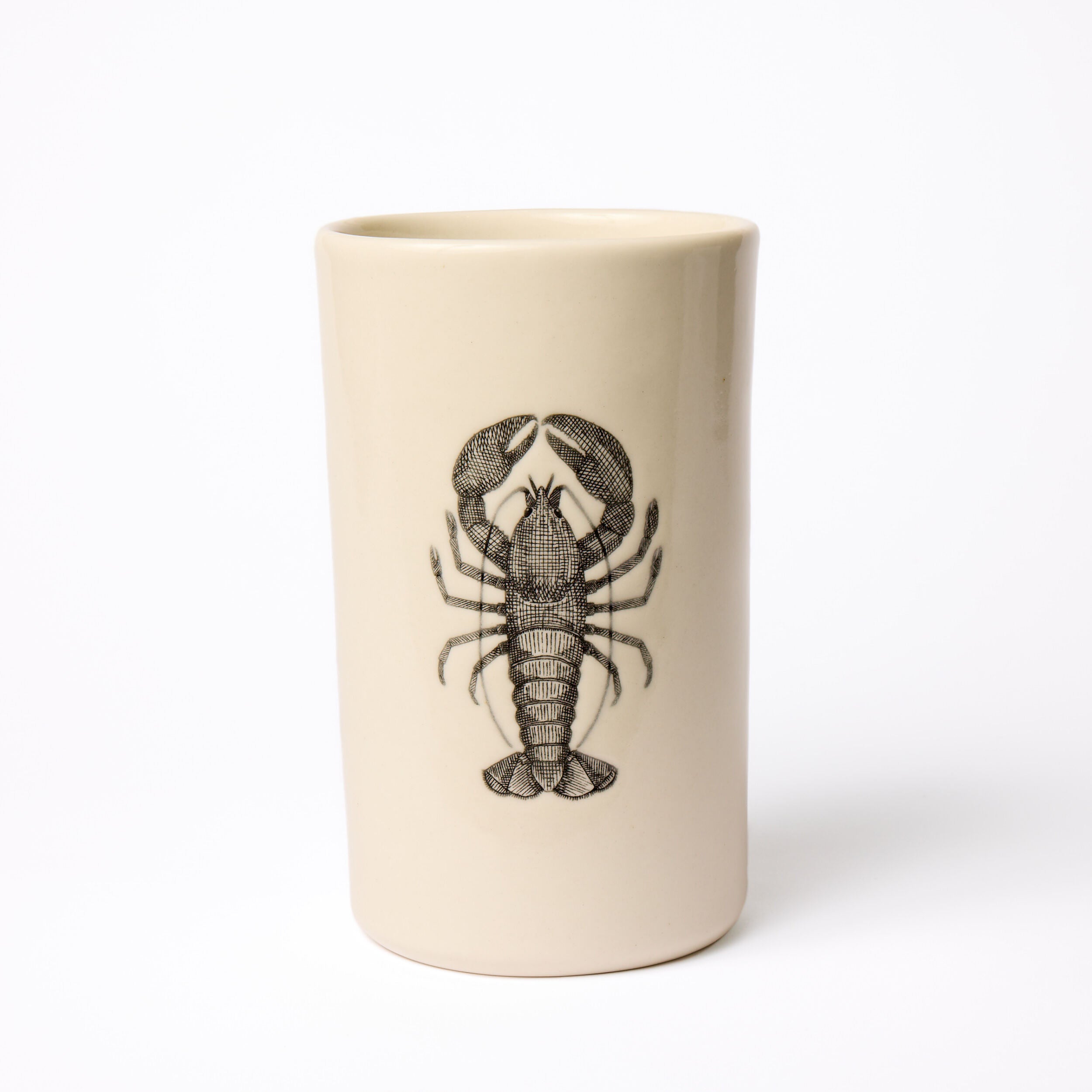 SKT Cream Lobster Narrow Vase | SKT Ceramics & Illustration